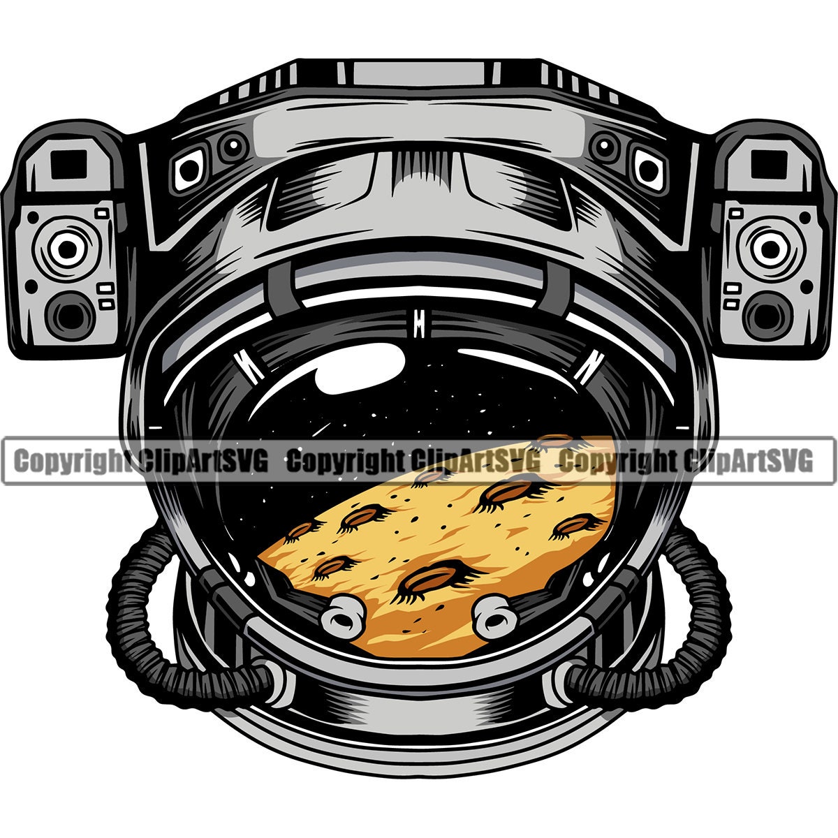 Space Suit Helmet Vector