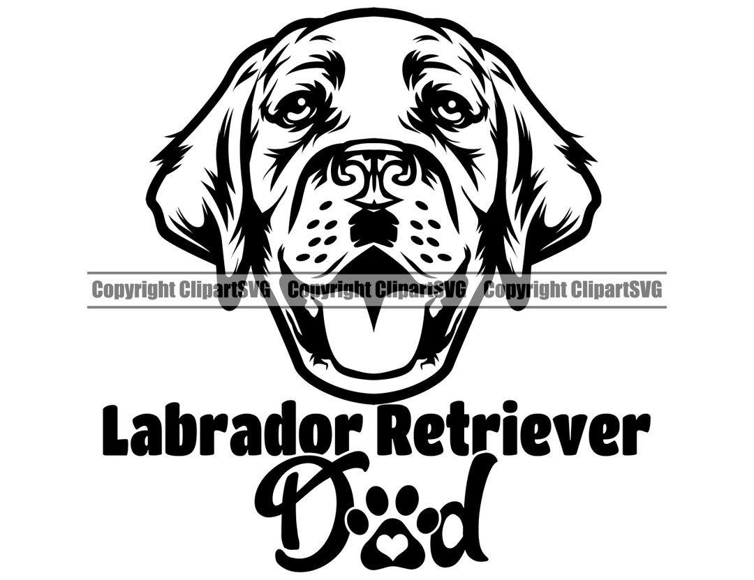 Labrador Retriever Dog Dad Father Breed Love Puppy Paw Pup Pet Clip Lab ...