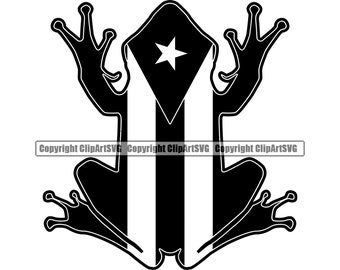 Rana Puerto Rico Svg - Etsy