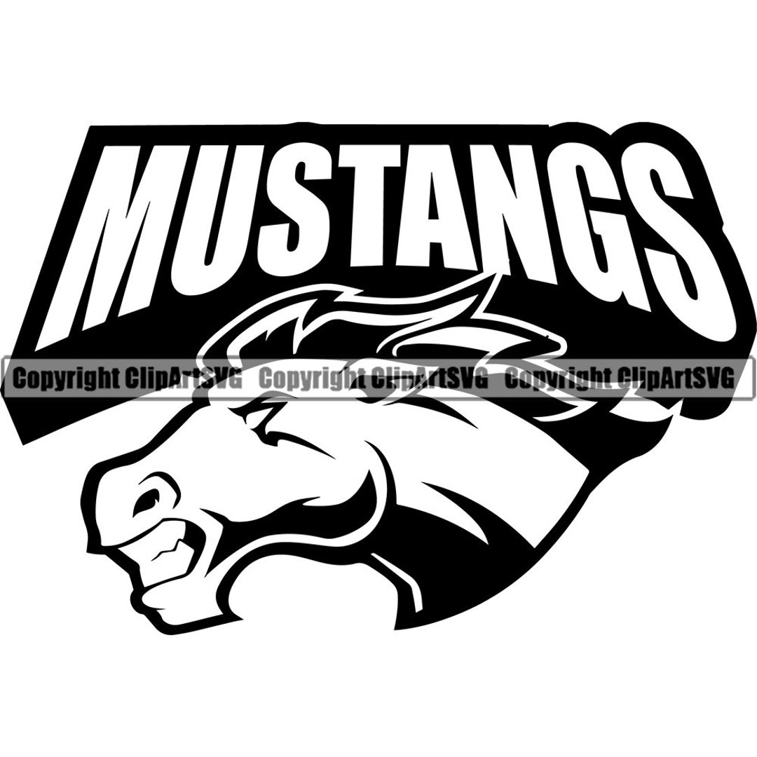 Horse Bronco Mascot Sports Team Wildlife Wild Stallion Mustang Animal ...