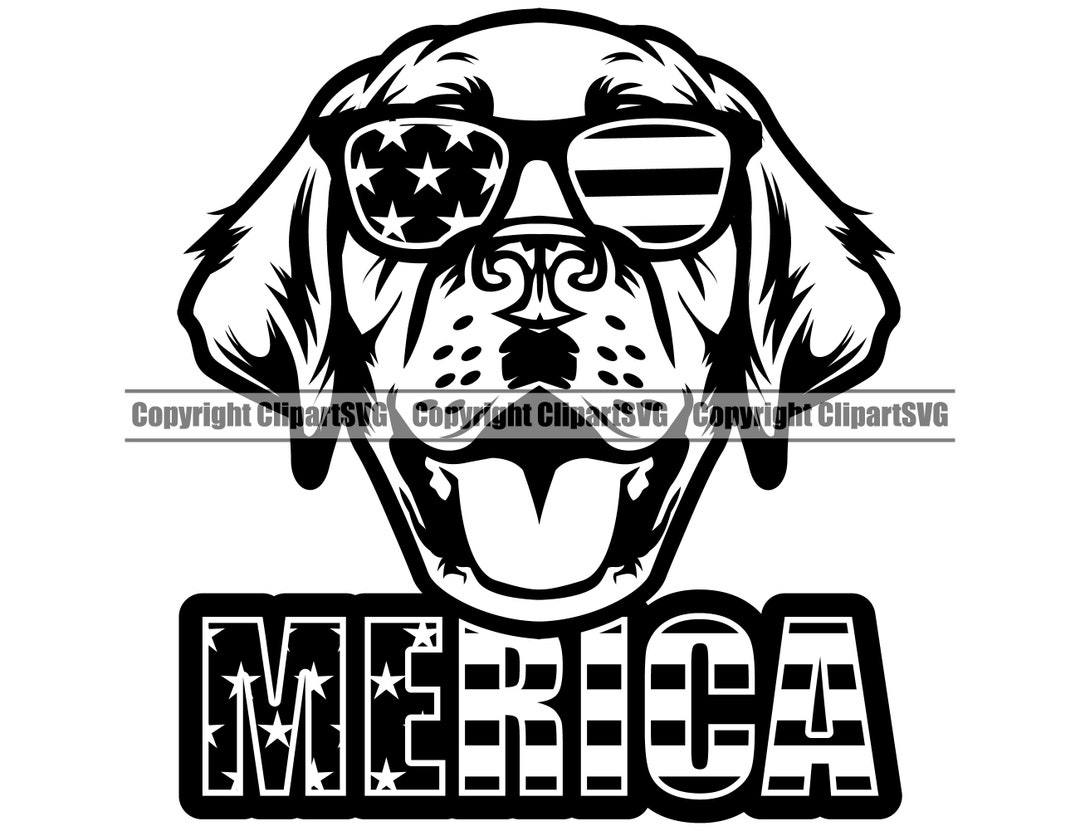 Labrador Retriever Dog USA Flag Sunglasses Merica America American ...