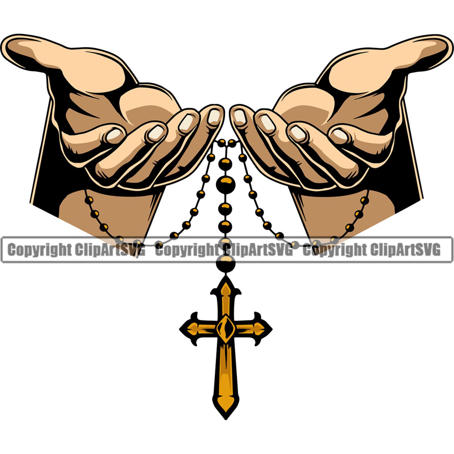 Pray Praying Prayer Open Hands Rosary Beads Jesus God Faith Christ Holy ...