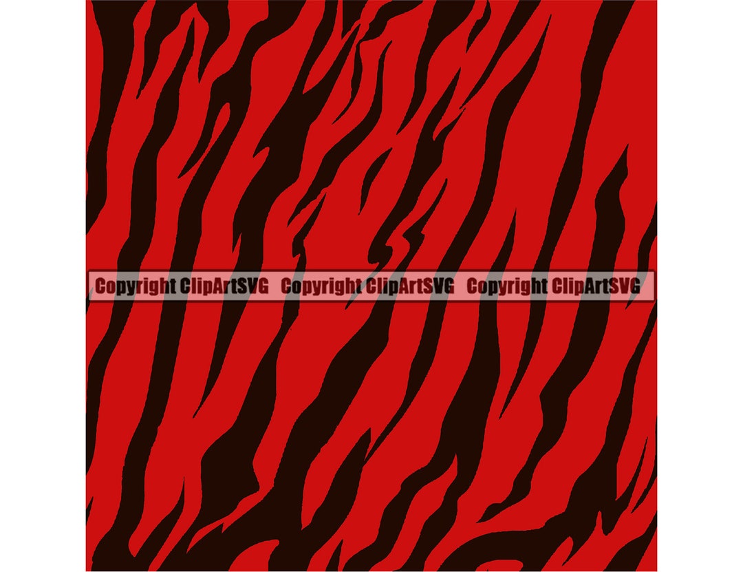Tiger Seamless Pattern Red Animal Print Cover Wrap Decor Art - Etsy