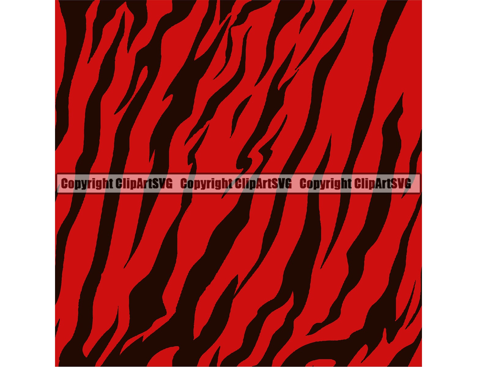 Tiger Seamless Pattern Red Animal Print Cover Wrap Decor Art | Etsy