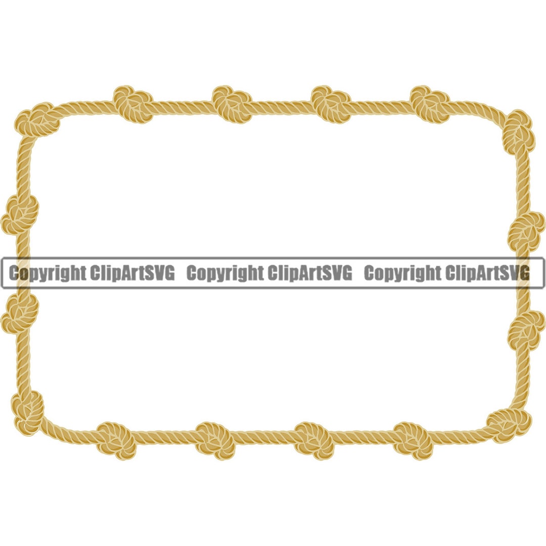 Rope Rectangle Frame Border Shield Western Cowboy Rodeo Country Marine ...