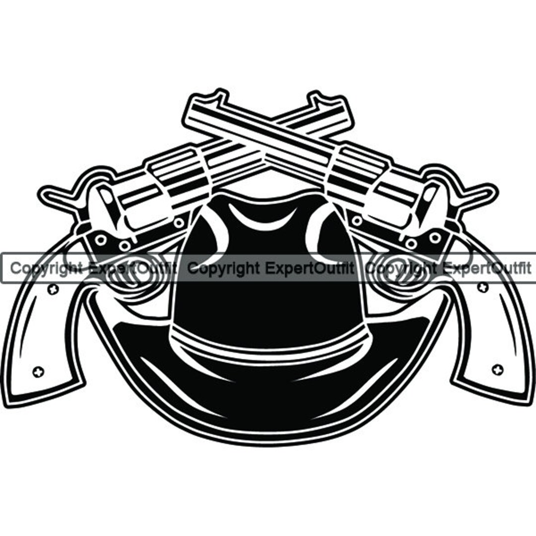 Cowboy Logo Outlaw Guns Leather Hat Country Western Rodeo Ranch Old ...