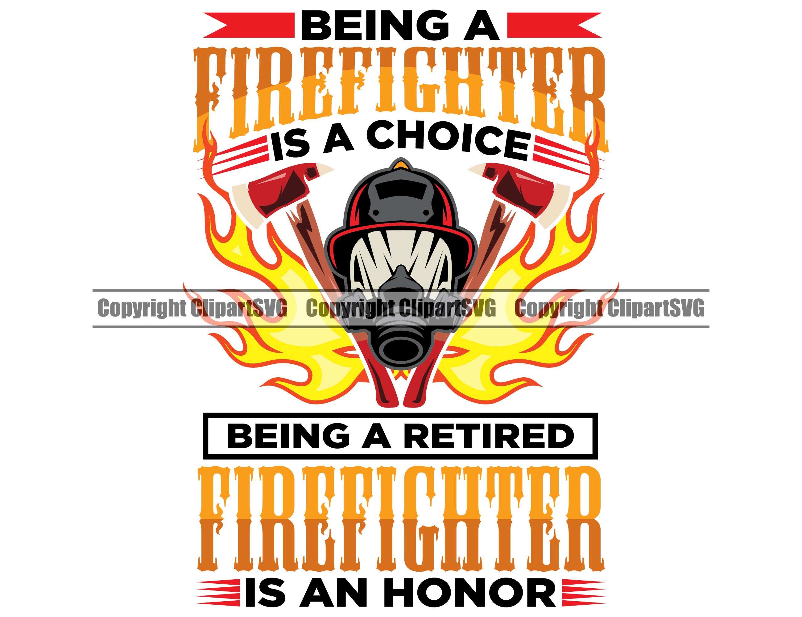 Firefighter Retired Hero Shield Sign USA America American Flag Fire ...
