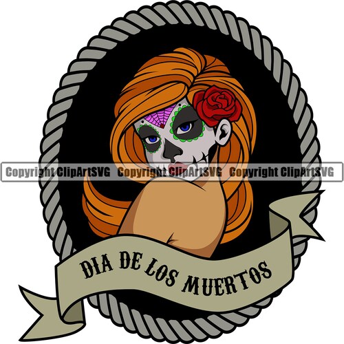 Day of the Dead Clipart Halloween Clipart Dia De Los Muertos - Etsy