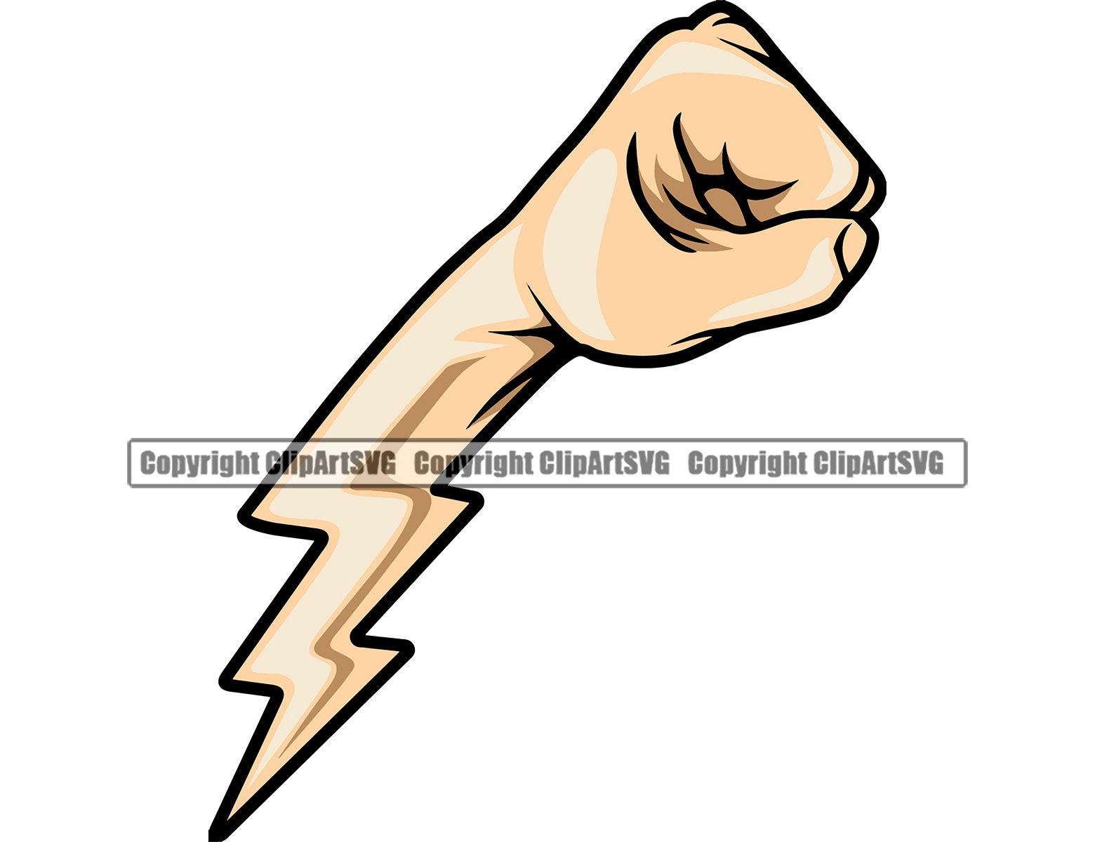 Electrician Lightning Bolt Hand Fist Power Electric Wire Work Job ...