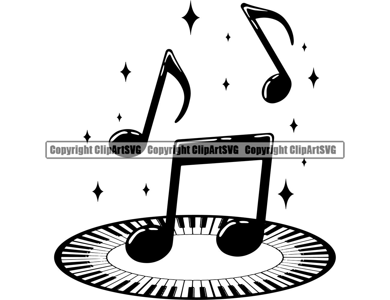 Music Note Symbol Treble Clef Sheet Musical Classical Piano | Etsy