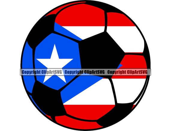 Puerto Rico Rican Flag Soccer Ball Sports Game Country Nation | Etsy