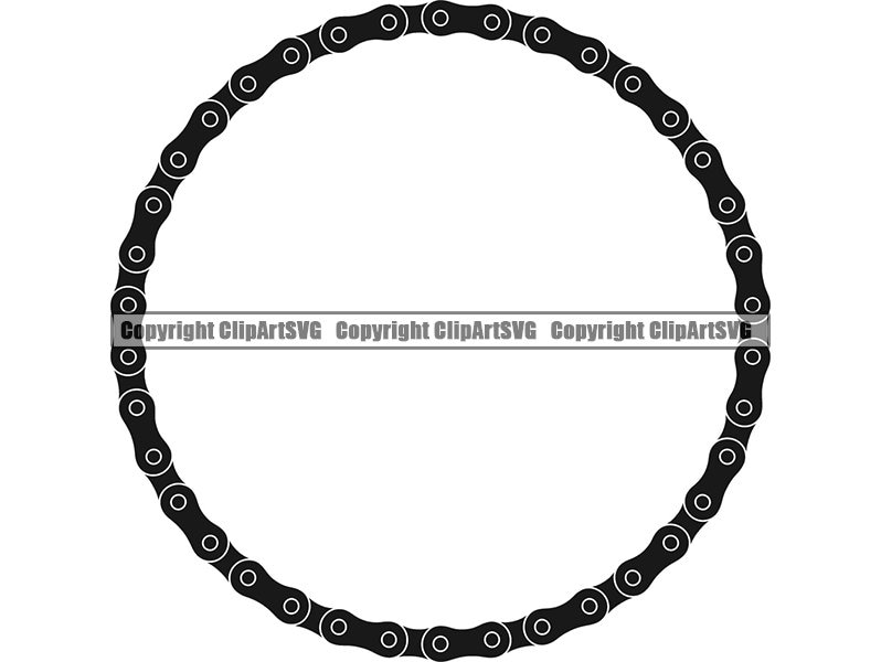 Bicycle Chain Link Circle Round Border Frame Cycle Cycling Bike Helmet ...