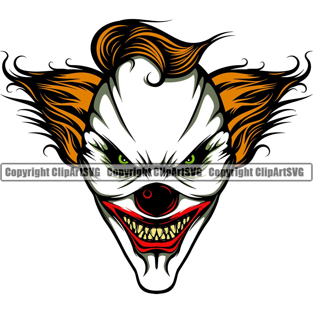 Evil Jester Face Tattoo