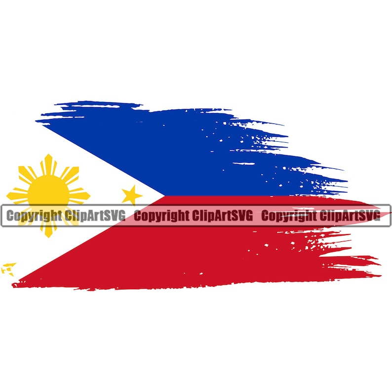 Philippines Filipino Distressed Ripped Torn Flag Asia Asian - Etsy