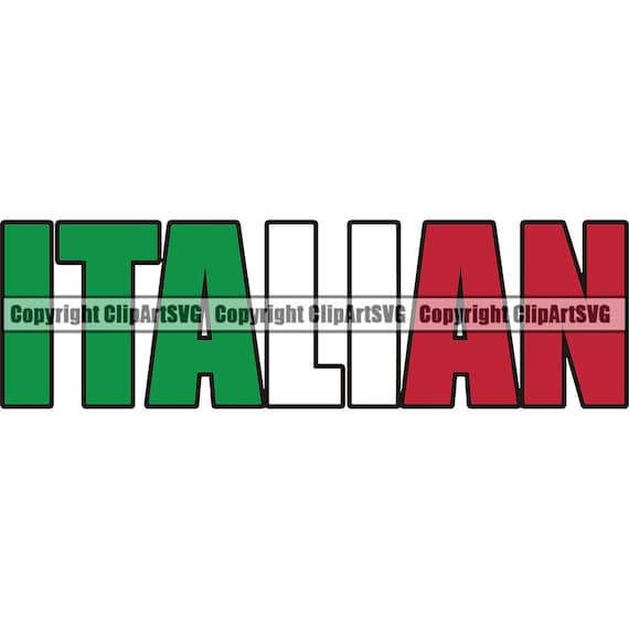 Italy Italian Name Word Text Flag Country World Nation Map | Etsy