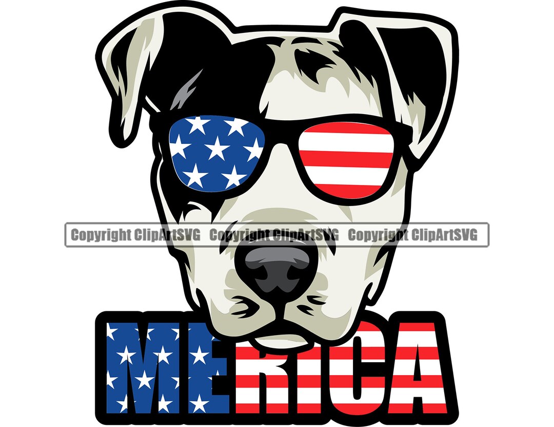 American Pit Bull Terrier USA Sunglasses Merica America US Dog Breed ...