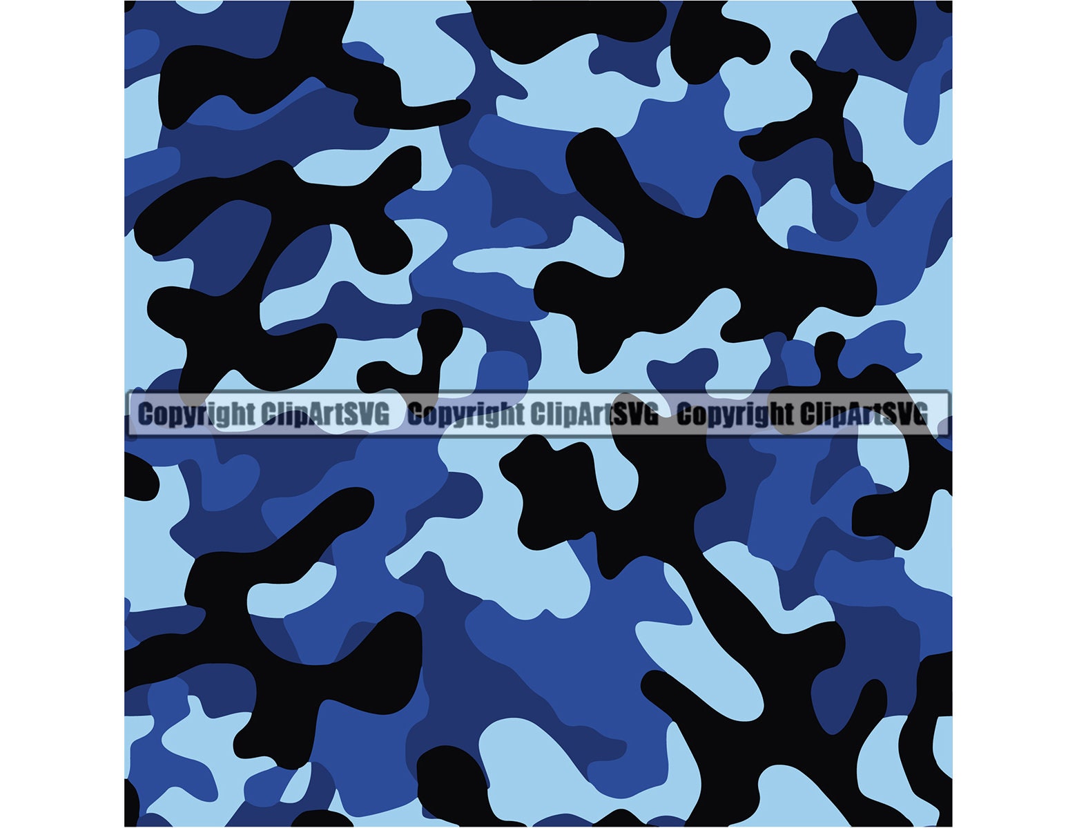 Blue Camo Camouflage Seamless Pattern War Print Military Hunt - Etsy
