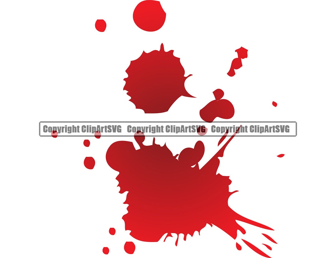 Blood Splash Splatter Splat Stain Drop Droplet Drip Liquid Paint Gush ...