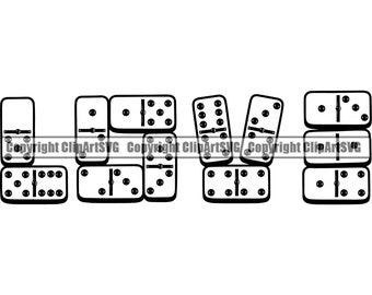 Dominoes Set Clipart - Etsy