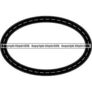 Oval Race Track Clipart