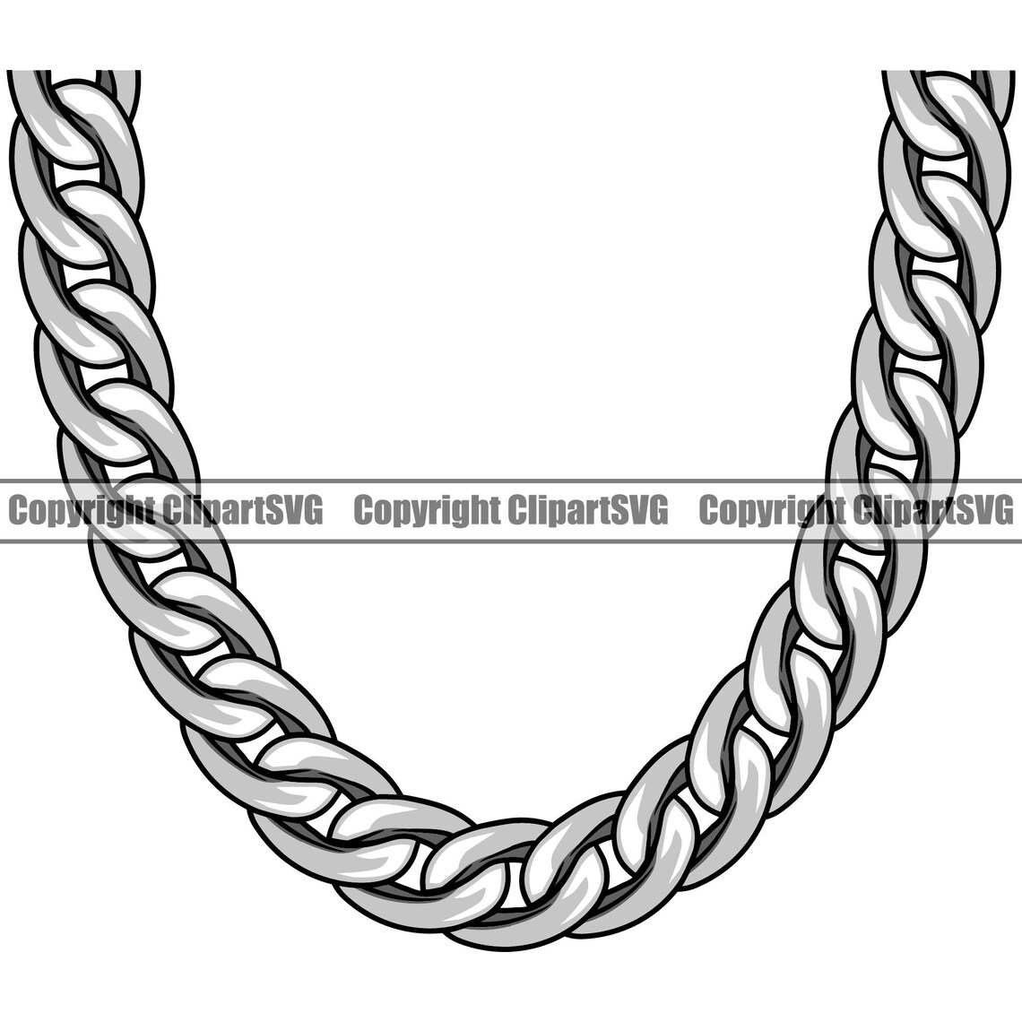 Silver Platinum Chain Link Necklace Jewelry Shiny Bling Rich - Etsy