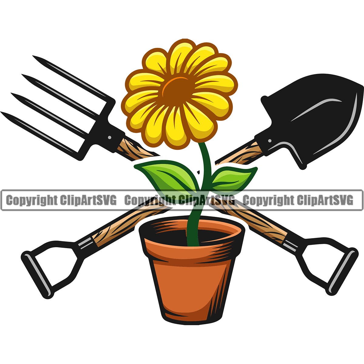 Gardening Shovel Spade Fork Dirt Soil Garden Plant Grow Green | Etsy