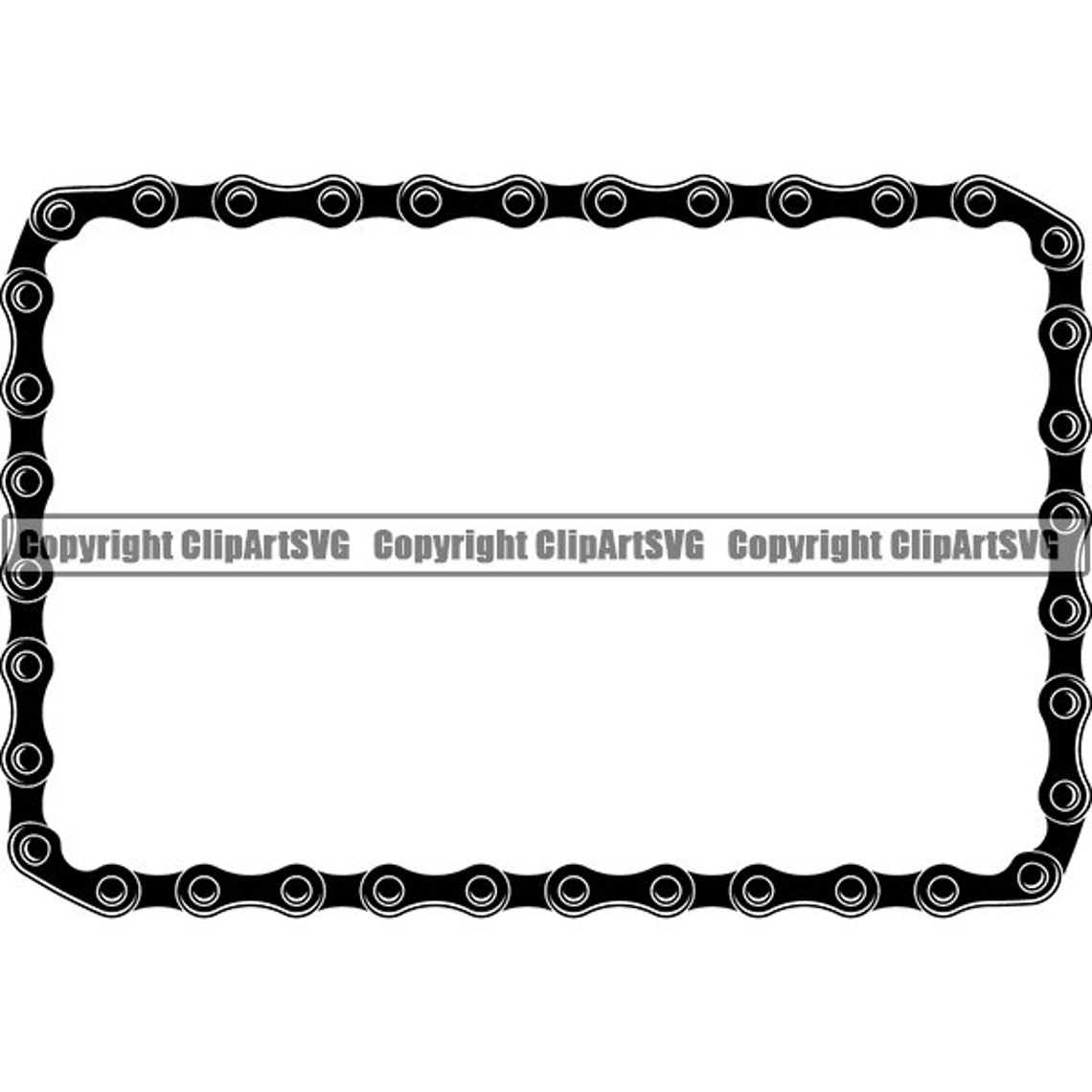Bicycle Chain Rectangle Border Frame Cycle Cycling Bike Part | Etsy