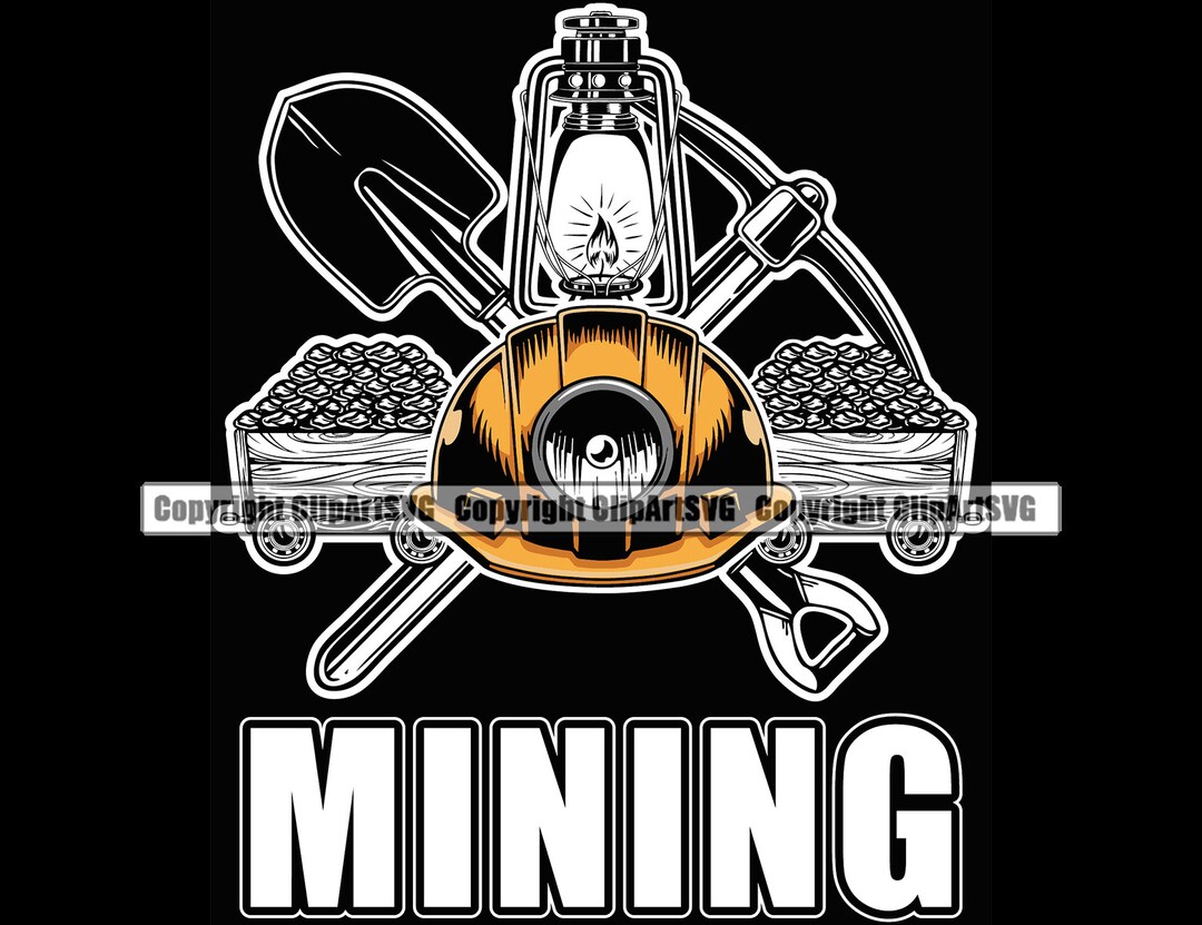 Miner Mining Mine USA US Flag Pick Axe Pickaxe Hatchet Dig Construction ...