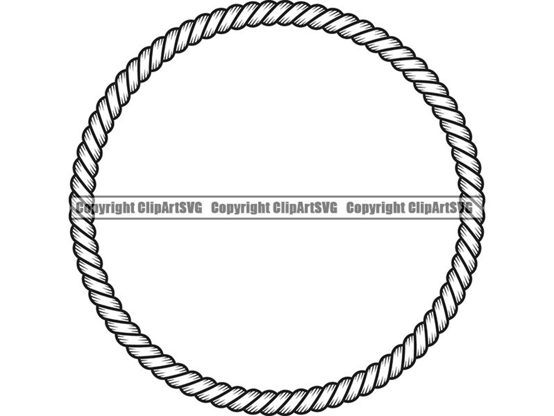 Rope Round Circle Frame Border Shield Western Rodeo Country - Etsy