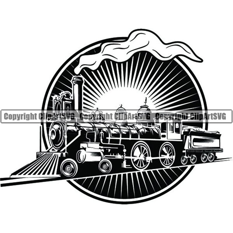 Steam Locomotive Svg - Etsy