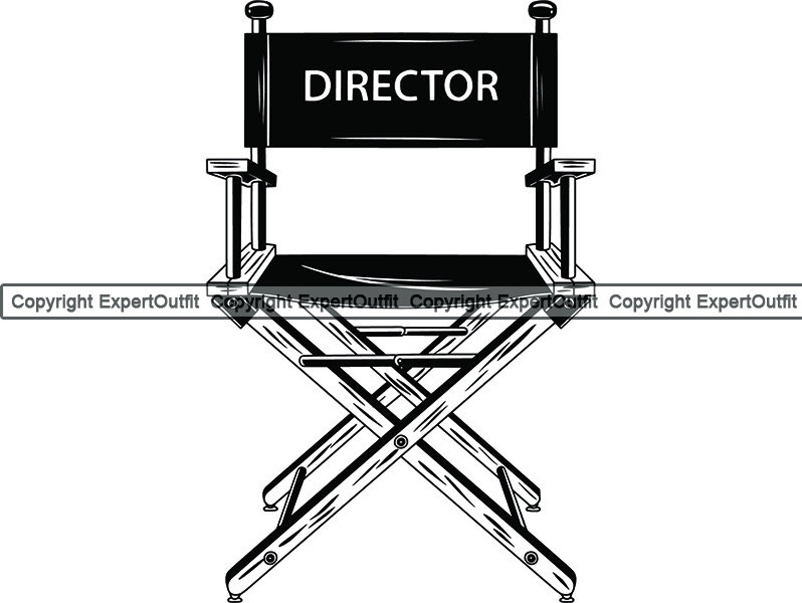 Acting Director Job Sign Wooden Black Chair Foldable Furniture ...