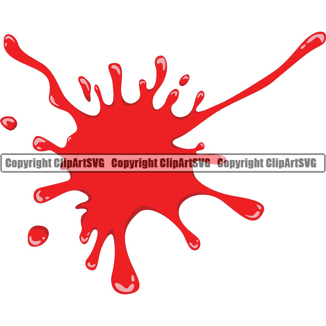 Blood Splash Drip Splatter Splat Liquid Drop Paint Water Stain Horror ...