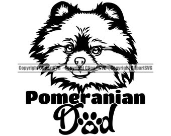 Pomeranian Dad Svg - Etsy