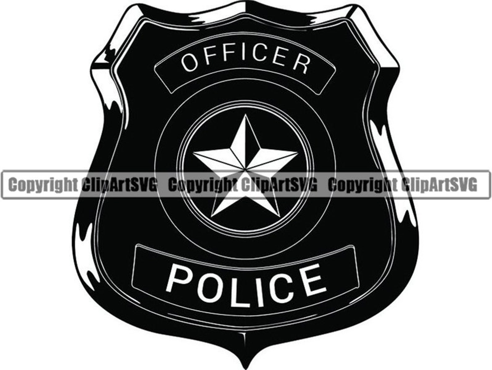 Police Badge 1 Officer Cop Law Enforcement Uniform Crime | Etsy