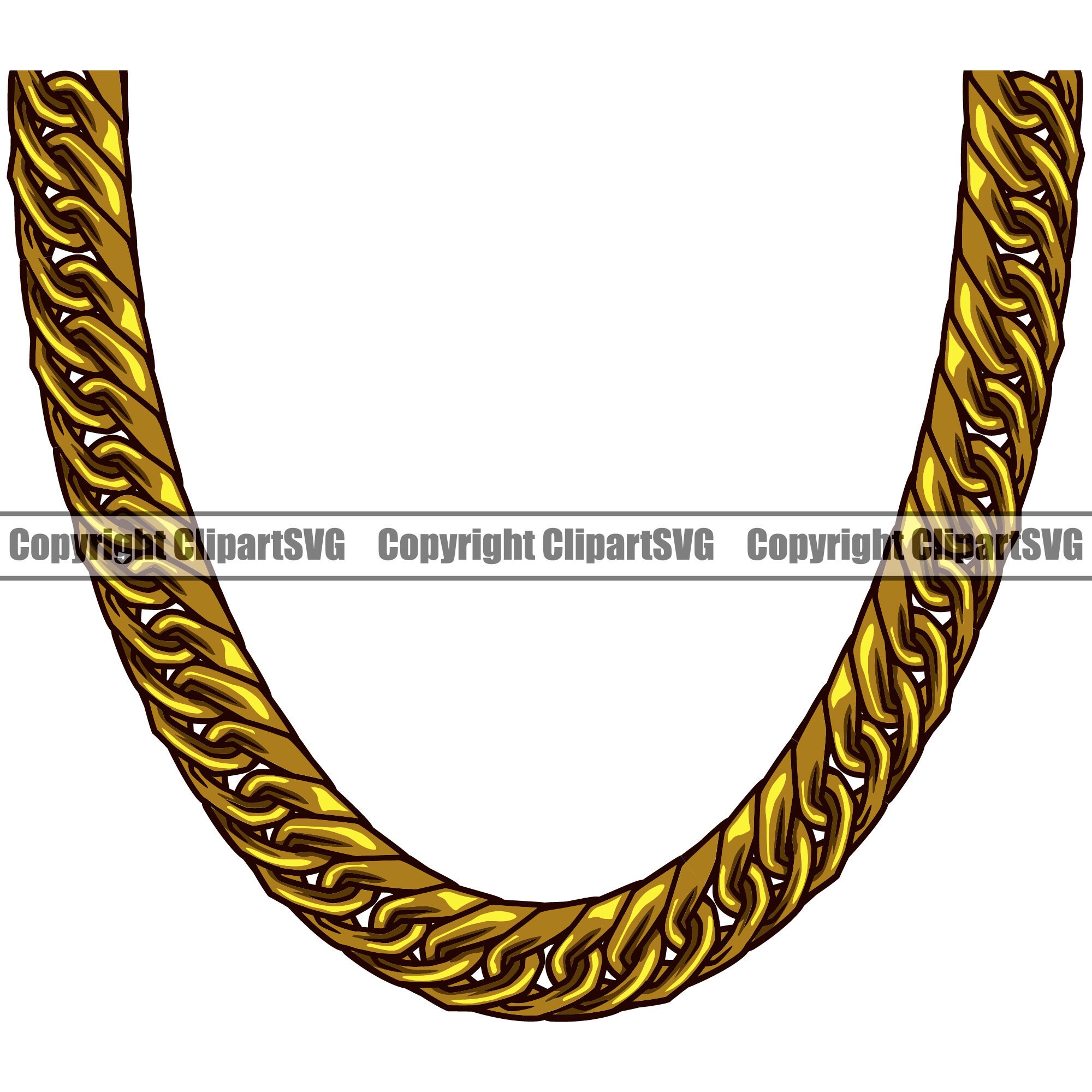 Gold Rope Chain Vector
