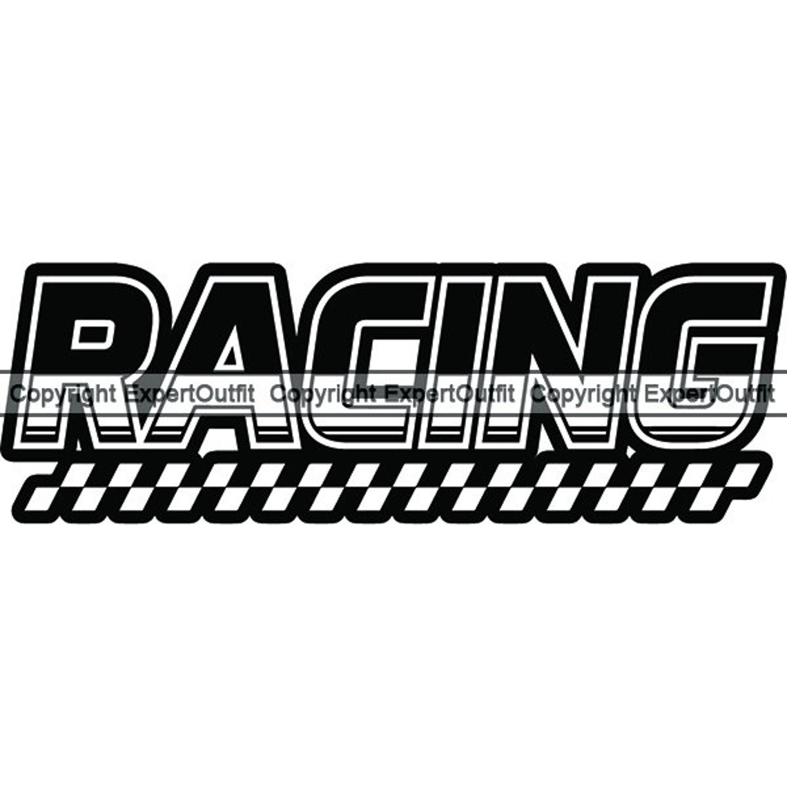 Sport Hobby Racing Race Checkered Logo Text Signage Lettering - Etsy