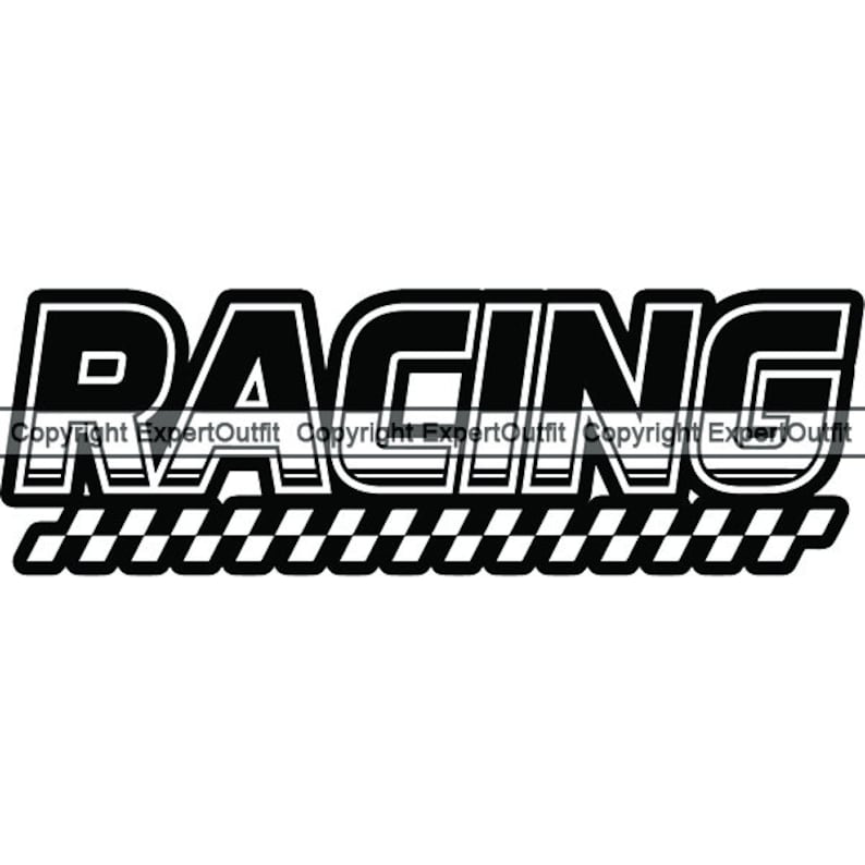 Sport Hobby Racing Race Checkered Logo Text Signage Lettering - Etsy