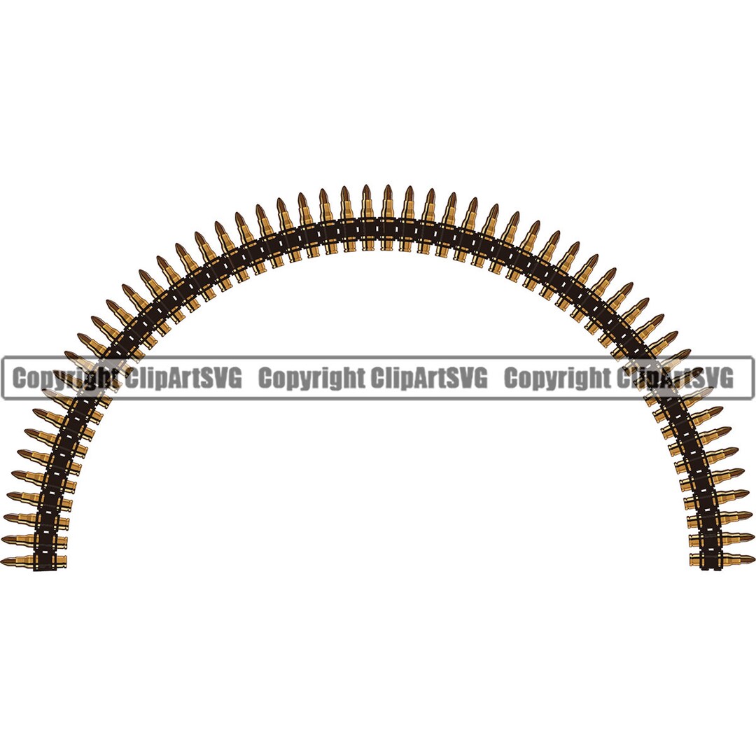 Bullet Chain Semi Circle Ammunition Ammo Ak-47 Military Vet War War US ...