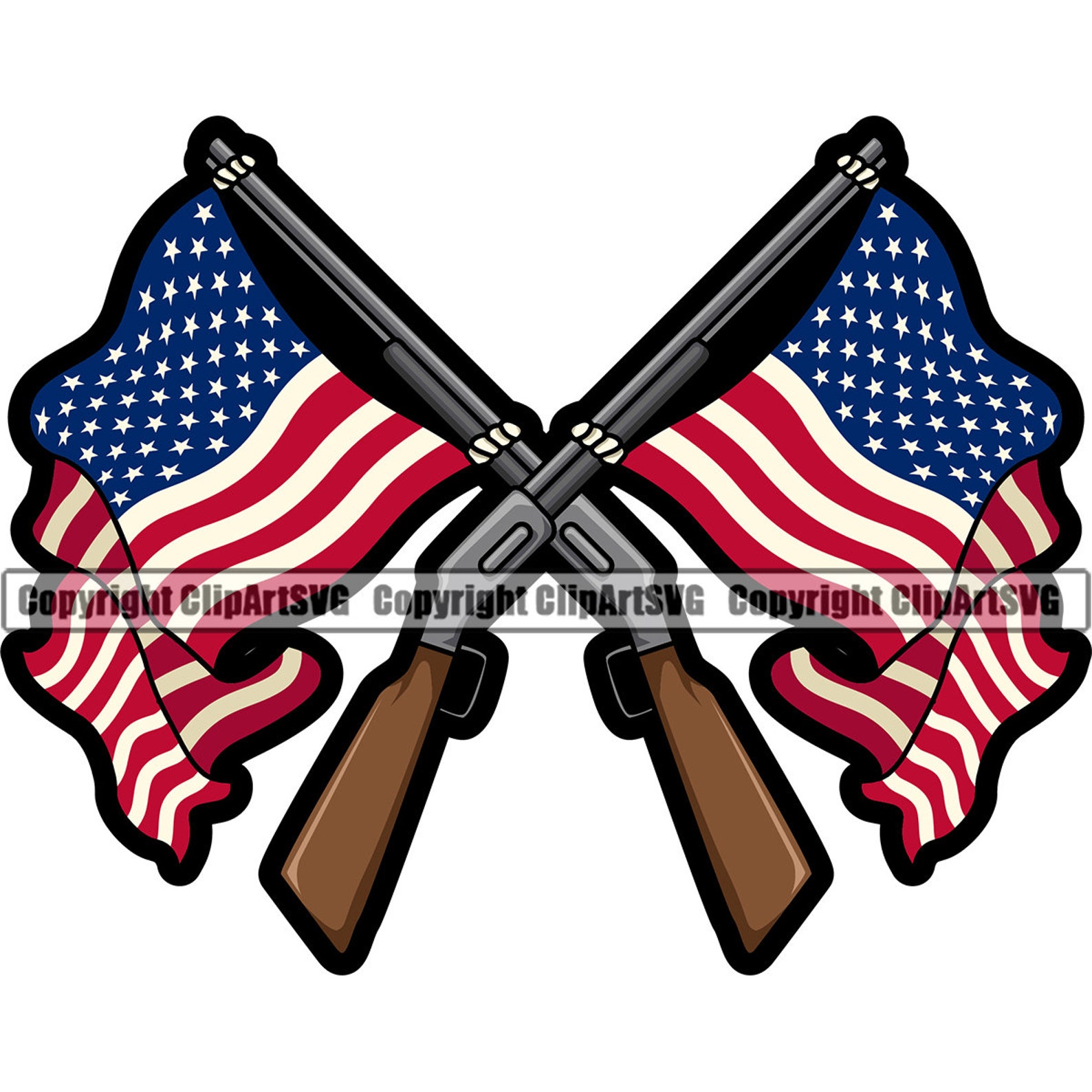 Skull Gun USA Flag America Rifle Gun Pride American Soldier - Etsy