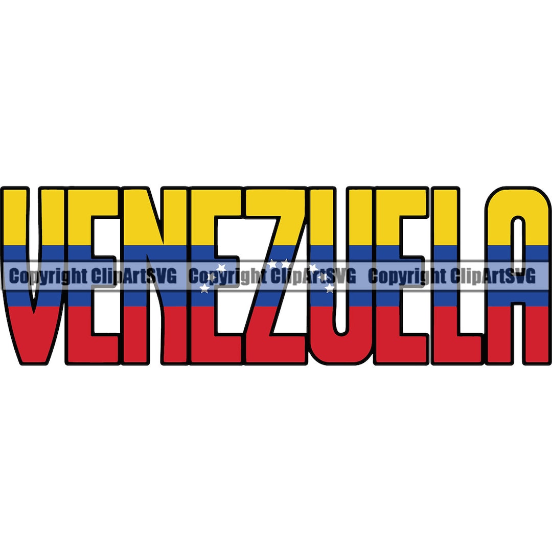 Venezuela Venezuelan Name Word Text Flag Name Country World Nation Map ...