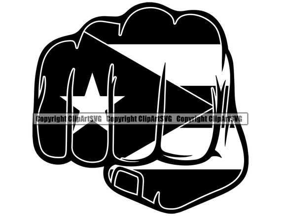 Puerto Rico Rican Power Fist Unite Unity Flag Country World Nation Map ...