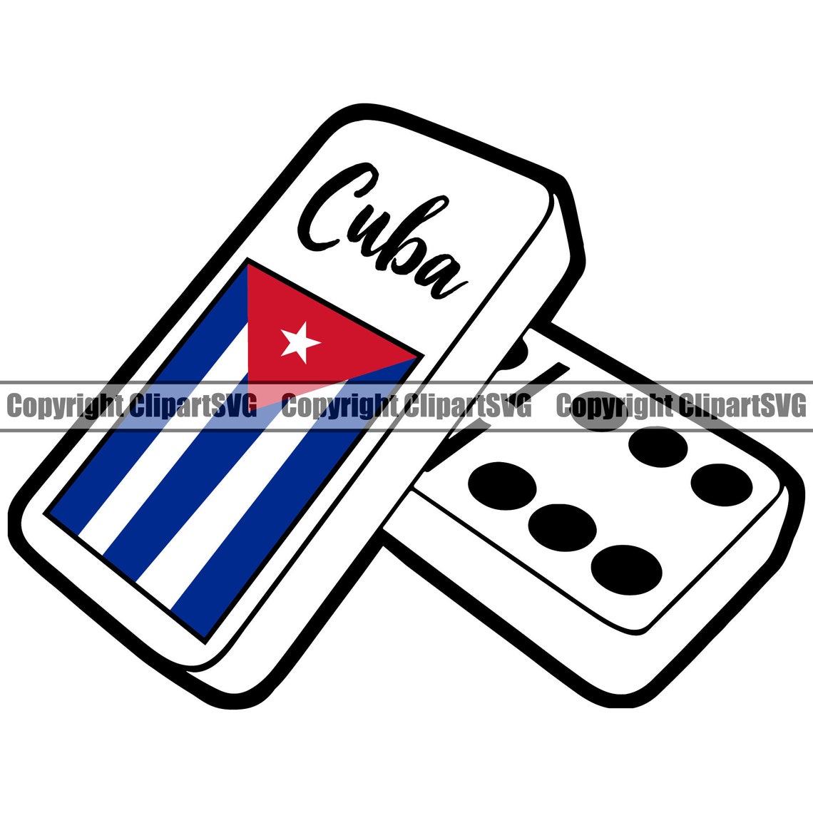 Cuba Cuban Flag Dominoes Tile Game Country World Nation Bones ...