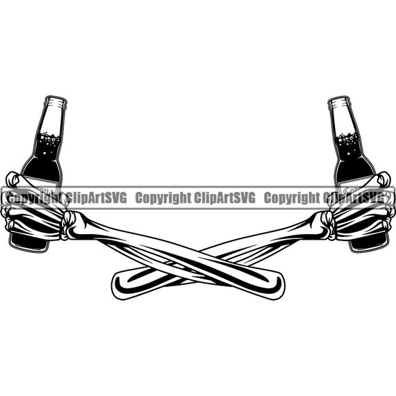 Skeleton Arm Hand Holding Beer Brewery Cold Ale Drink Brew - Etsy