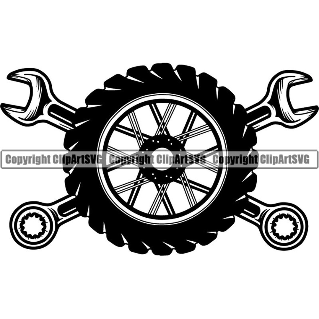 Mechanic Logo Tire Wheel Rim Sales Engine Auto Car Part Biker ...