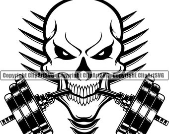Skull Working Out - Etsy