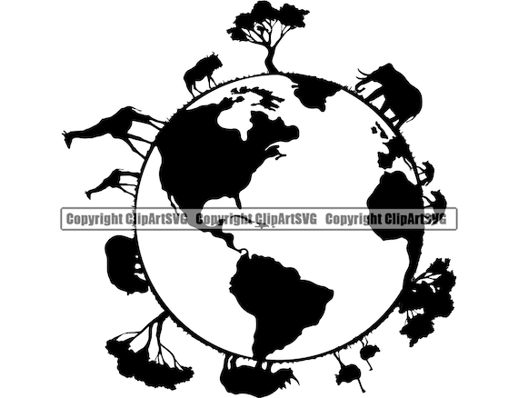 Clipart De La Terre Heureuse En Noir Et Blanc Les Mains Tiennent La