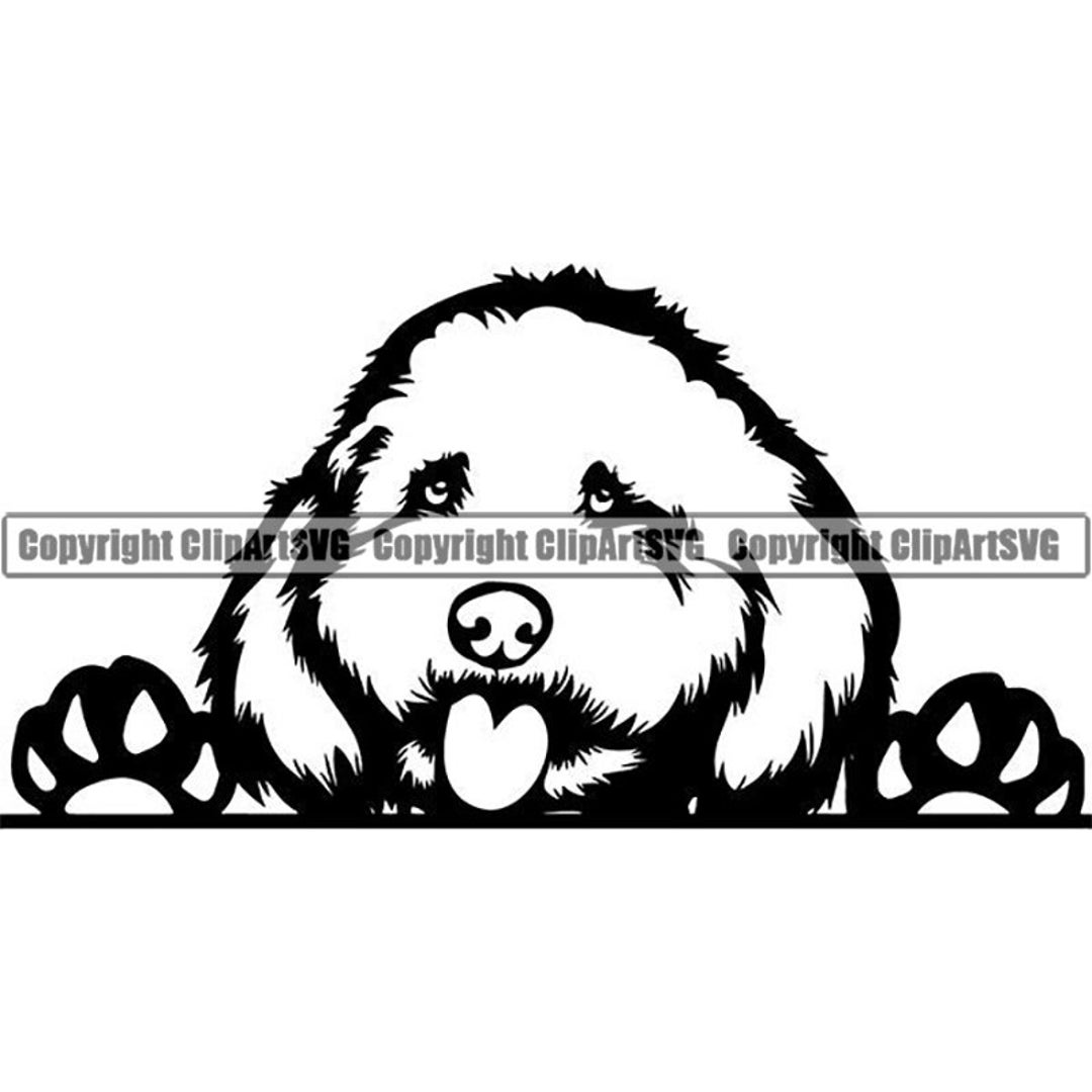 Cockapoo #10 Peeking Dog Smiling Breed K-9 Animal Pet Puppy Cocker ...