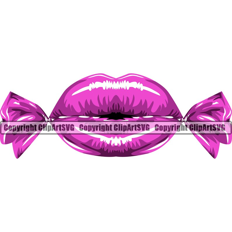 Sexy Lips Bite Candy Wrapper Kiss Mouth Mask Woman Female Girl Beauty ...