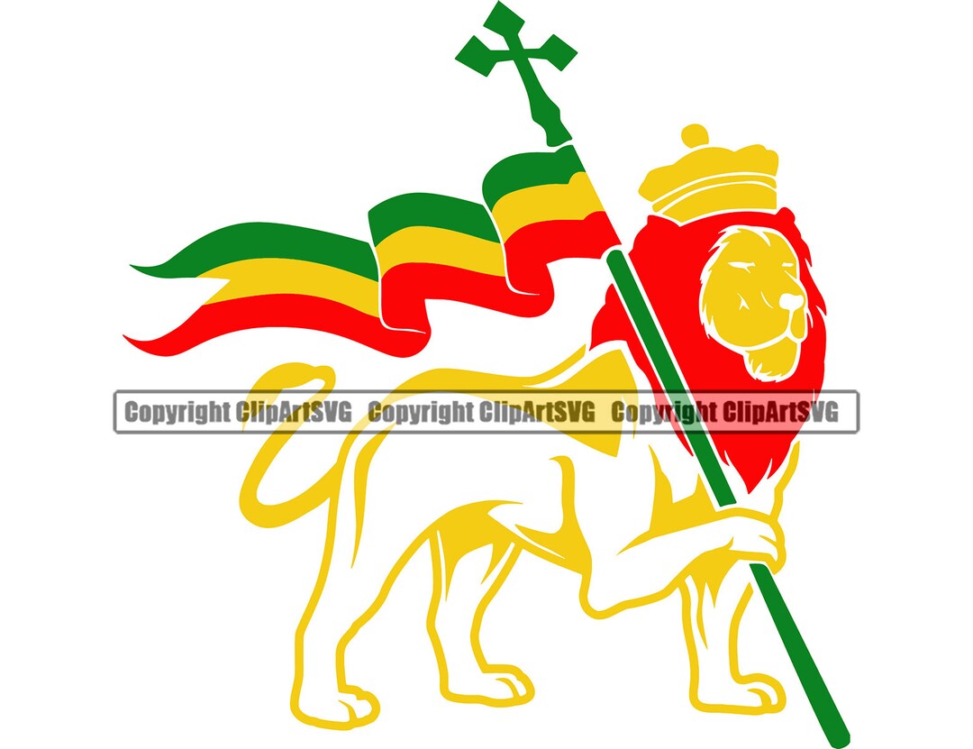 Rasta Reggae Lion Flag Cross King Crown Reggaeton Tree Leaf Bud Jah ...