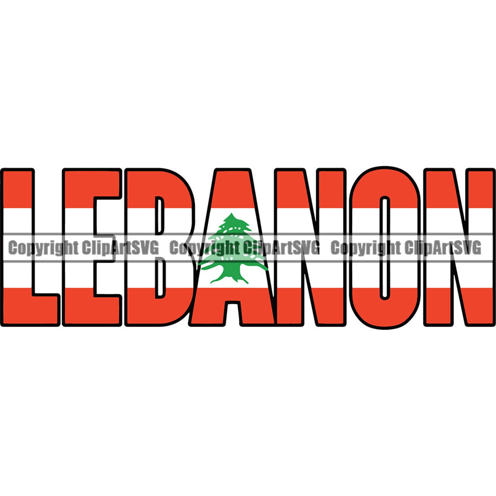 Lebanon Lebanonese Text Word Letter Typography Flag Country World ...